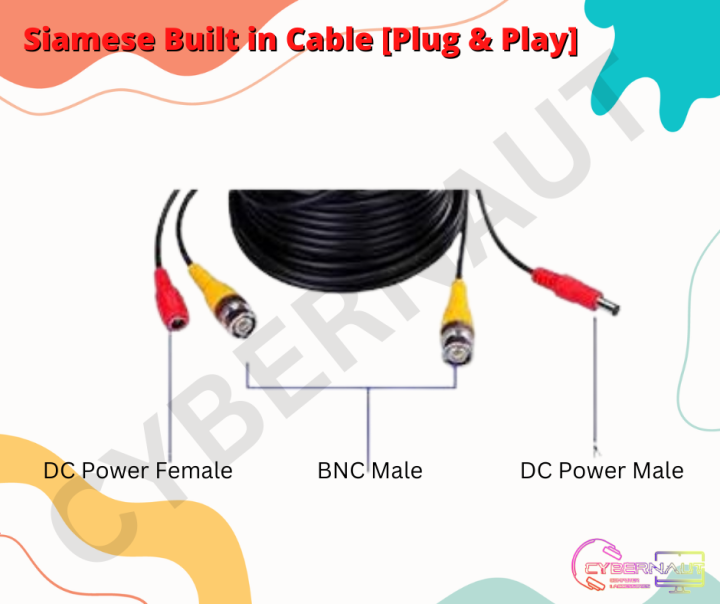 Siamese Built in CCTV Cable (Plug & Play | Lazada PH