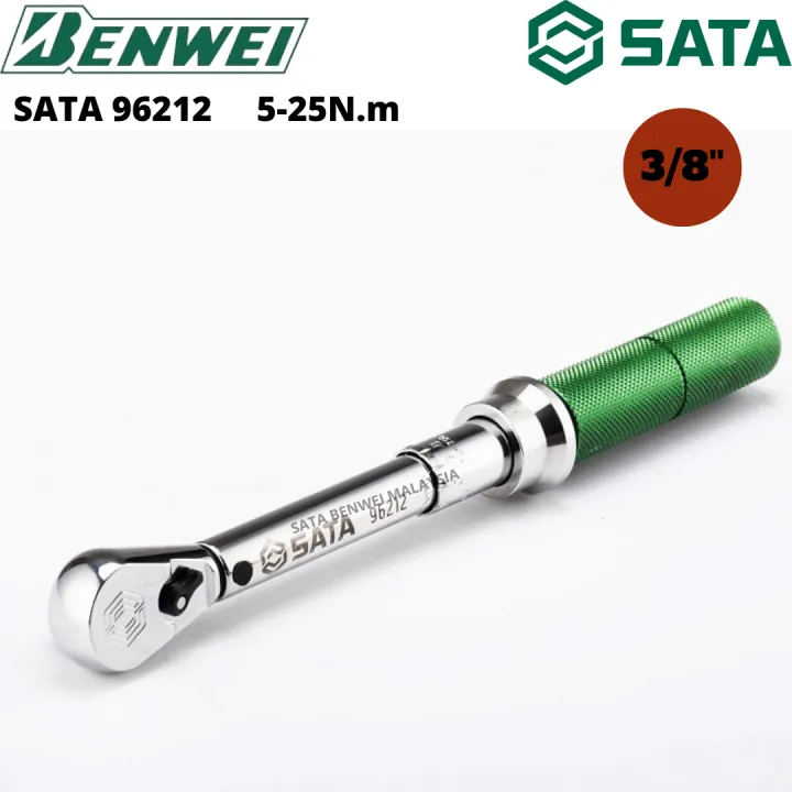 TORQUE WRENCH / SATA 96212 3/8" DR. ADJUSTABLE TORQUE WRENCH 5-25NM ...