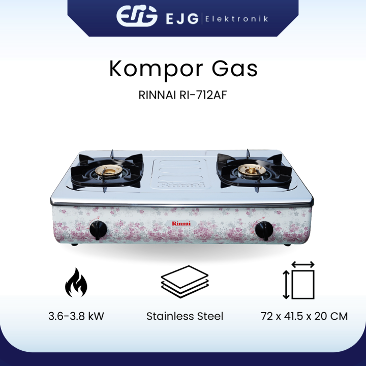 RINNAI RI 712 AF kompor gas 2 tungku RI 712AF | Lazada Indonesia