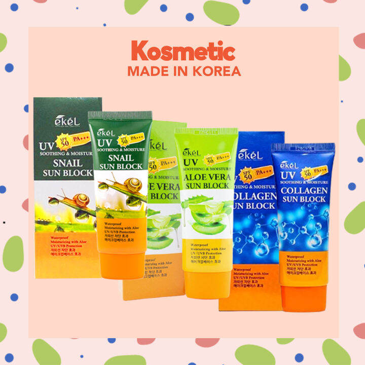 EKEL UV Soothing & Moisture Sun Block SPA50+ PA+++ (70ml) / Sun Screen ...