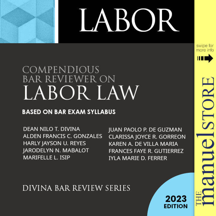 Compendious (2023) Labor Bar Reviewer on - with Dean Nilo Divina - Exam ...