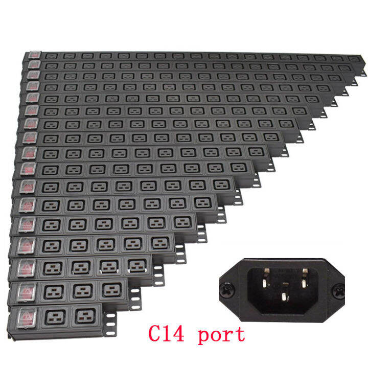 Pdu Power Strip Network Cabinet Rack Power Distribution Unit C14 Port Link 2 18a C19 Socket Led