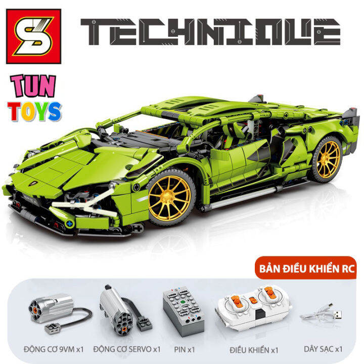 Đồ Chơi Lắp Ráp Kiểu LEGO Mô Hình Điều Khiển Từ Xa RC Technic Siêu Xe Lamborghini Sian SY8600 ...