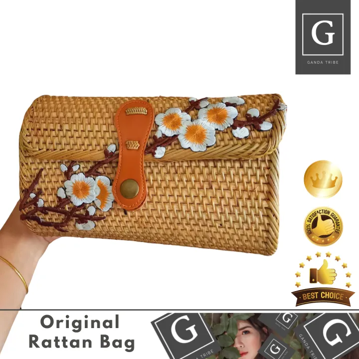 1PC Original Envelope-Type Bali Rattan Bag from Bali Indonesia Sling ...
