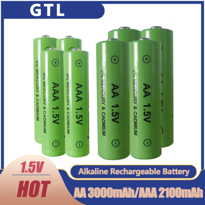 Rechargeable Battery AA 3000mAh/AAA 2100mAh 1.5V Alkaline 100% Original ...