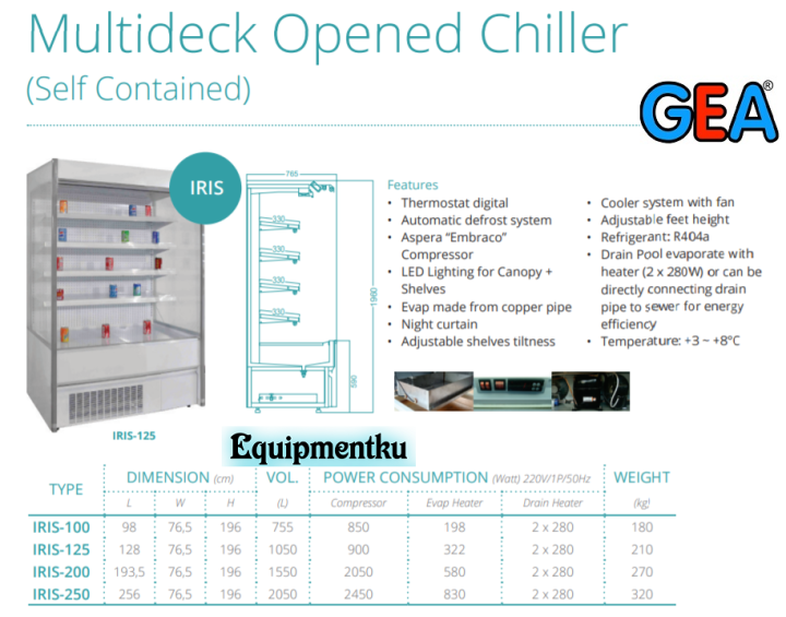 Multideck Opened Chiller GEA type IRIS-200 | Lazada Indonesia