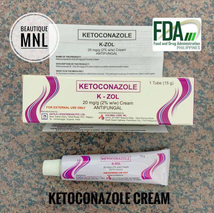 Ketonazole (K-zol) 20mg/g Antifungal Cream 15g Tube | Lazada PH