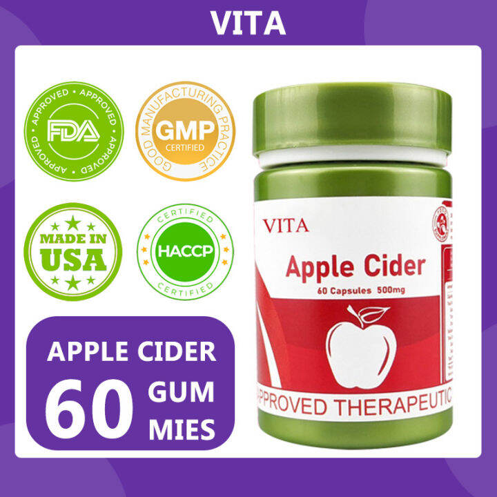 VITA Apple Cider Capsule Supplement Supports Weight loss & boosts ...