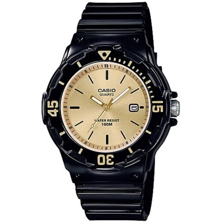 Casio LRW200 Black Gold Digital Women's Watch Kids Watch LRW-200H-9E ...