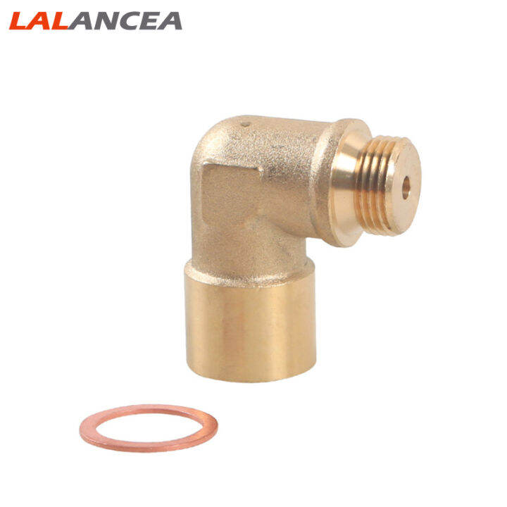 LA M18 x 1.5 02 Bung Extension O2 Oxygen Sensor Angled Extender Spacer ...