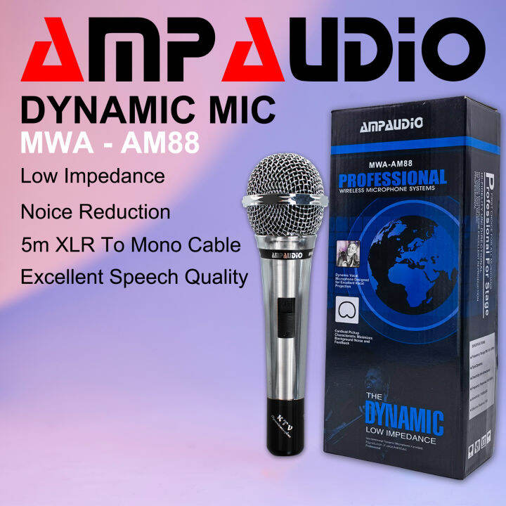Professional Microphone Ampaudio AM88 Karaoke Singing Vocal Dynamic ...