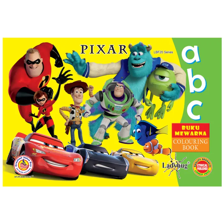 Pixar Abc Colouring Book 16 Pages B4 Size LBF20 SERIES | Lazada