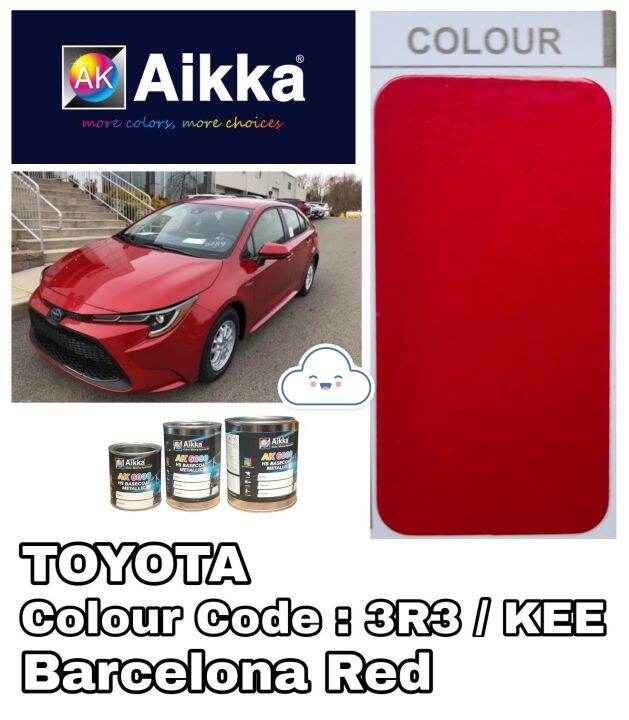 AIKKA TOYOTA 3R3 BARCELONA RED ** 2K CAR PAINT | Lazada