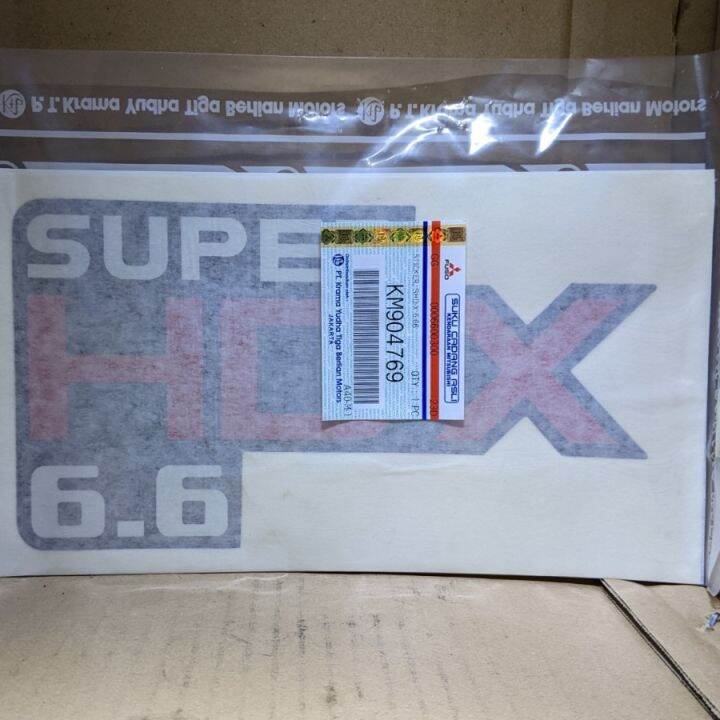 sticker stiker canter tulisan super HDX 6.6 original KTB per biji ...