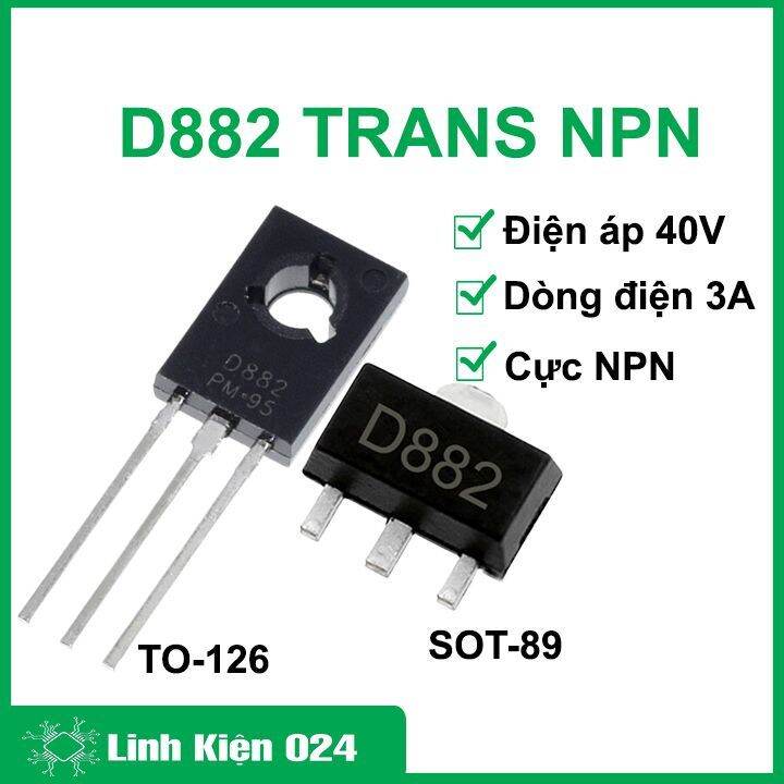 [Combo 12 ]Transistor D882, linh kiện điện tử D882 TRANS NPN 3A 40V ...