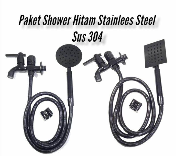 Paket Shower Hitam STAINLEES SUS 304. Kran Shower Set . PROMO SHOWER ...