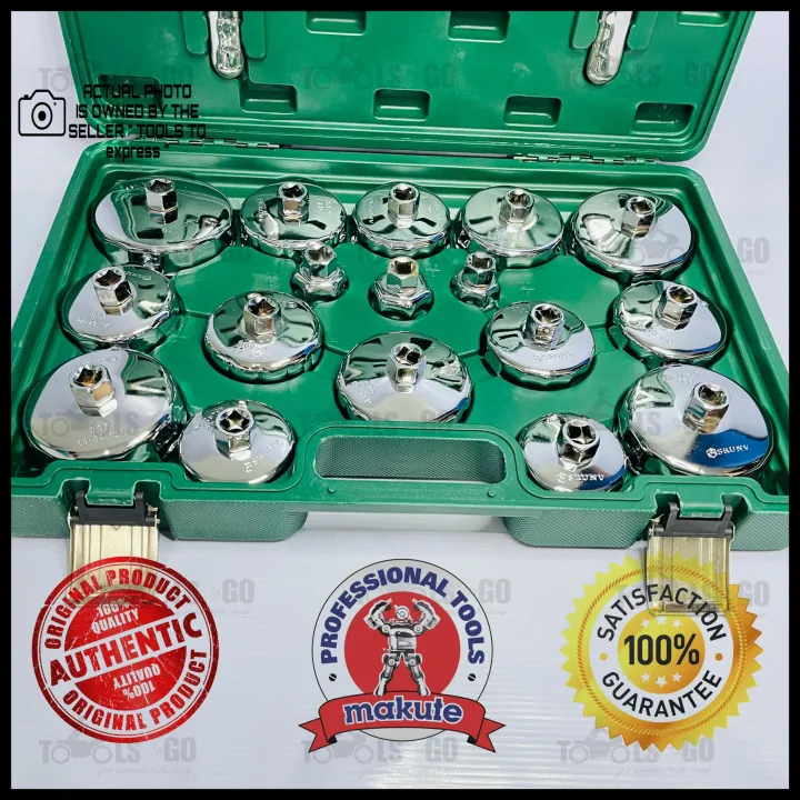 ORIGINAL MAKUTE 19PCS UNIVERSAL OIL FILTER CUP TYPE SET | Lazada PH