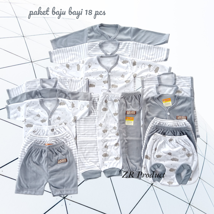 Paket Hemat Lahiran Baju bayi 18 pcs / 9 stel / 3 stel Newborn 0-4 ... Paket Hemat Lahiran Baju bayi 18 pcs / 9 stel / 3 stel Newborn 0-4 ...