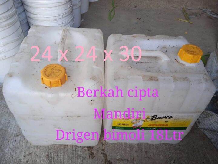 jerigen 18liter Jerigen putih minyak 18 liter Derigen 5liter Drigen ...