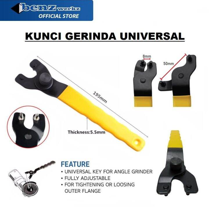 BENZ Kunci Gerinda Tangan Universal - Kunci Mesin Gerinda - Kuncian ...