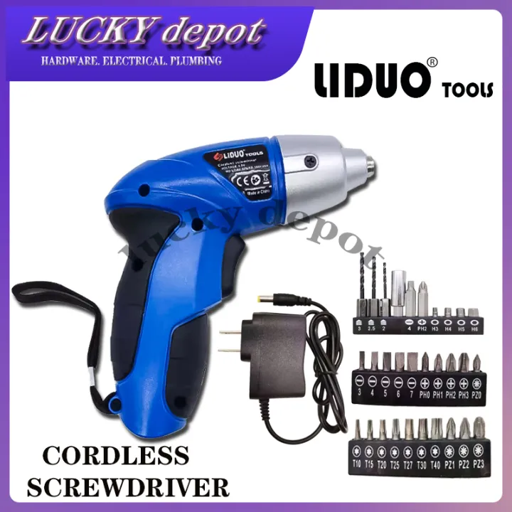 LIDUO TOOLS 19217 RECHARGEABLE HANDY DRILL CORDLESS SCREWDRIVER 4.8V ...