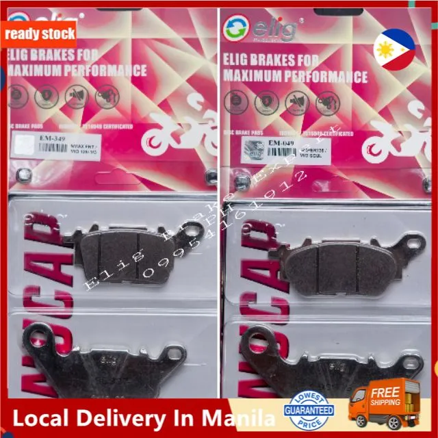 Manila Stock Yamaha Nmax V1 / V2 Front & Rear NRS Nucap Ceramic Sports Elig Brake Pad COD ...