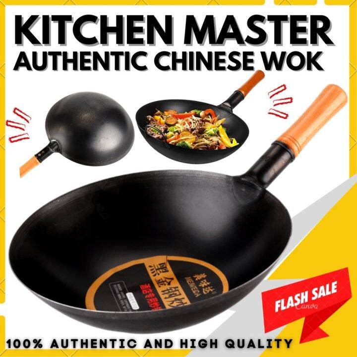 GOLDZ Ninong Ry Chinese Pre Seasoned Non Stick Wok Pan Authentic 100 ...
