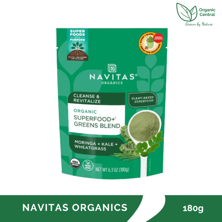 Navitas Organics Organic Superfood+ Greens Blend Moringa + Kale ...