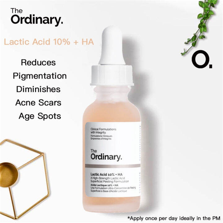 The Ordinary Serum Lactic Acid 10% + HA Exfoliate Remove Shrink Pore ...