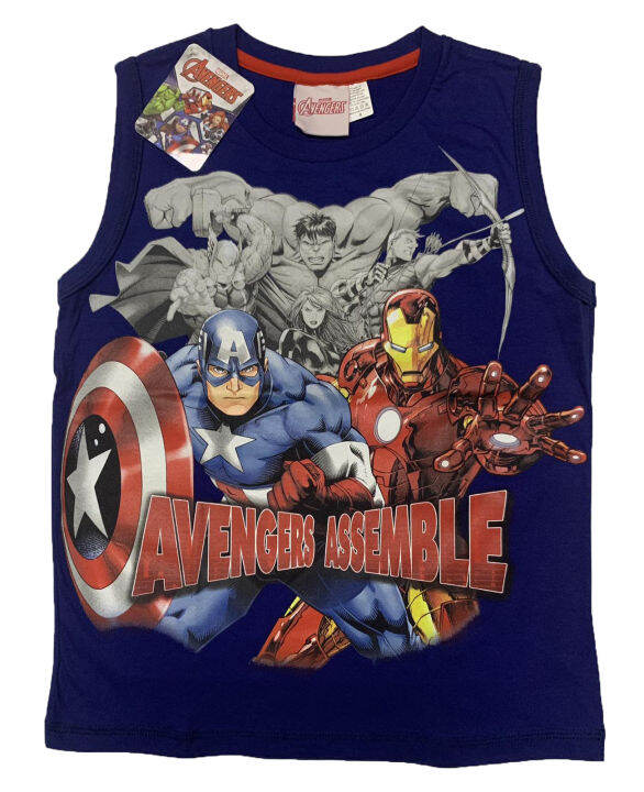 Disney Marvel Avengers Assemble Backup Boys Kids Muscle Shirt | Lazada PH