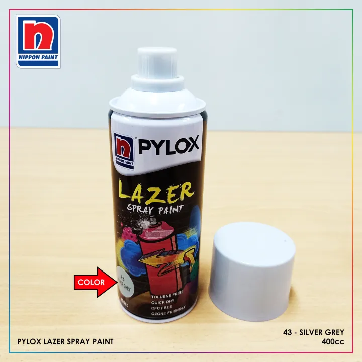 Pylox Lazer Spray Paint Silver Grey PLZ043 400cc | Lazada PH