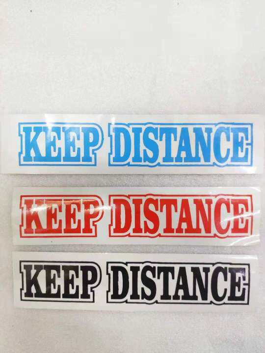 cod reflective stickers universal KEEP DISTANCE 1PCS | Lazada PH
