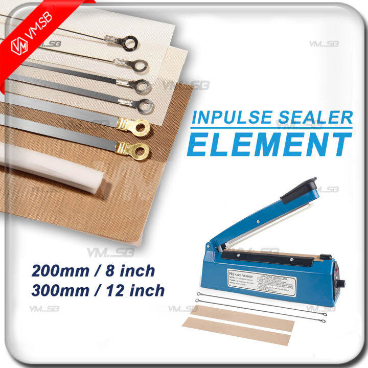 8" / 12" 200MM 300MM Sealer Element & Cloth Impulse Sealer Heat Wire ...