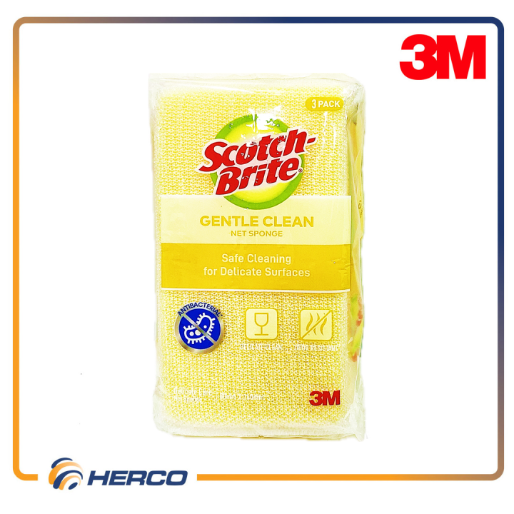 3M Scotch Brite Gentle Clean Set Sponge 3PC/VP | Lazada PH