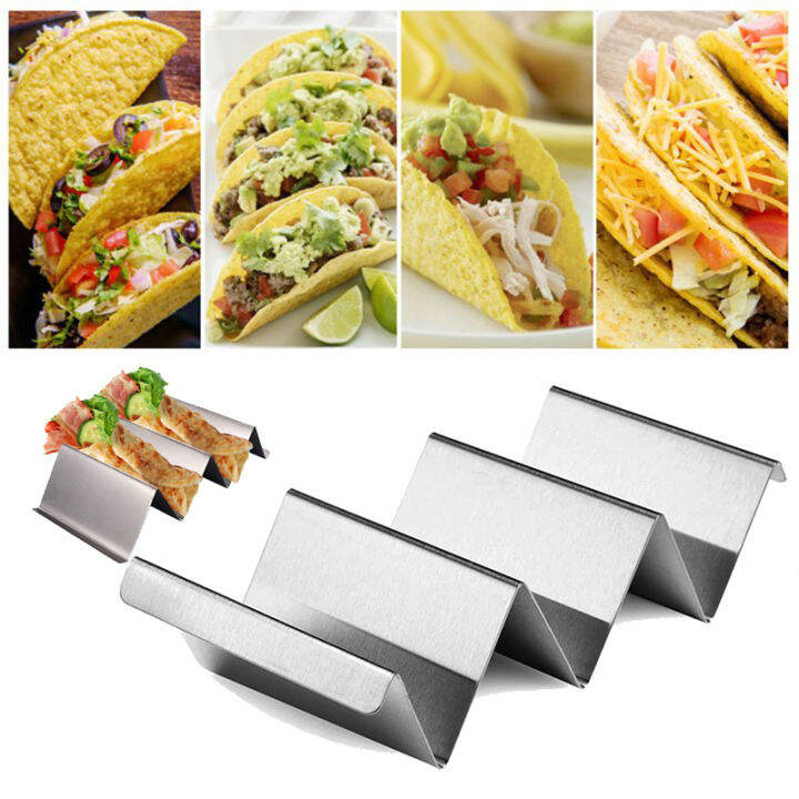Taco Holder Stainless Steel Pancake Toast Spring Rolls Stand Wave Shape ...