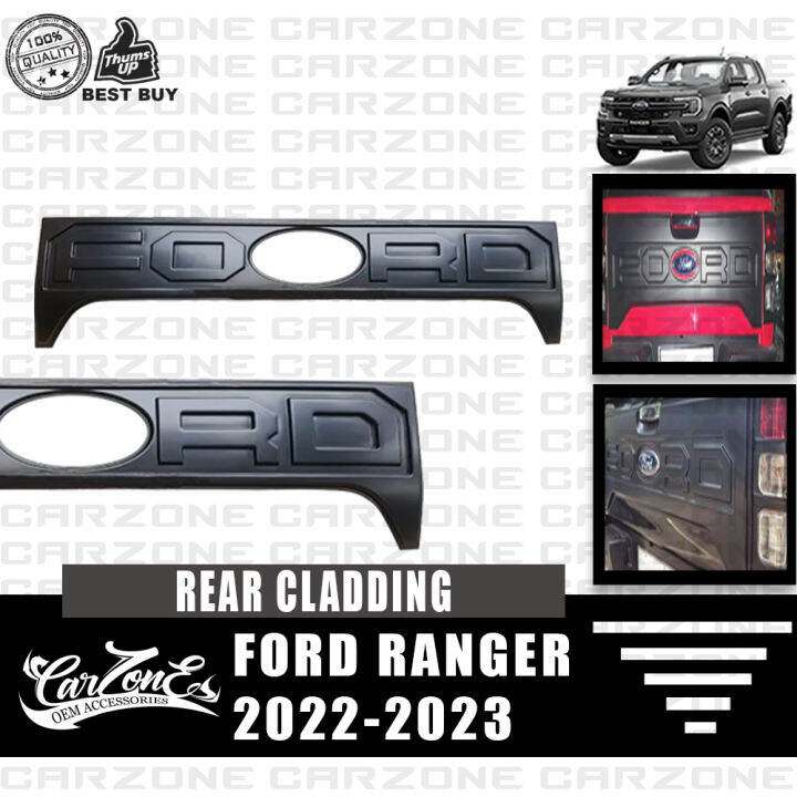 Ford Ranger 2022-2023 Rear Tailgate Cladding (Black) | Lazada PH