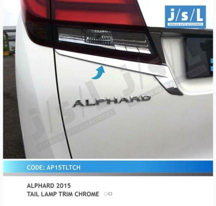 All New Alphard List Lampu Belakang JSL Krom/ Tail Lamp Trim | Lazada ...