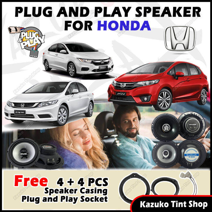 For Honda City Jazz HRV Civic CRV Accord BRV Plug and Play Car Speaker ...