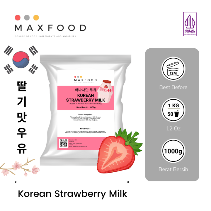 Korean Strawberry Milkshake / Bubuk Minuman Korean Susu Strawberry 1KG ...