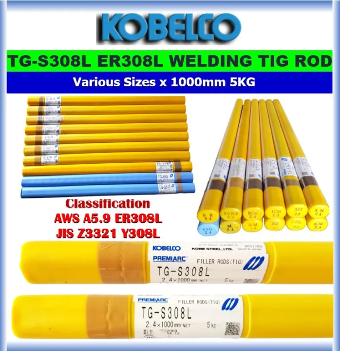 KOBELCO WELDING TIG ROD TG-S308L ( TGS308L , TGS-308L ) ER308L ...
