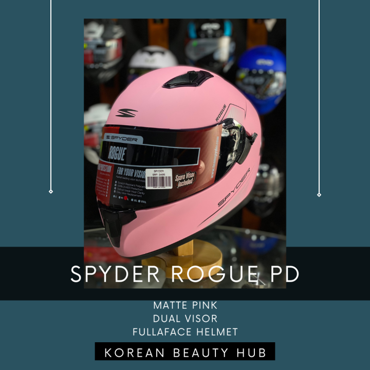 Spyder rogue 9001 m s matte pink dual visor fullface helmet KOREAN ...