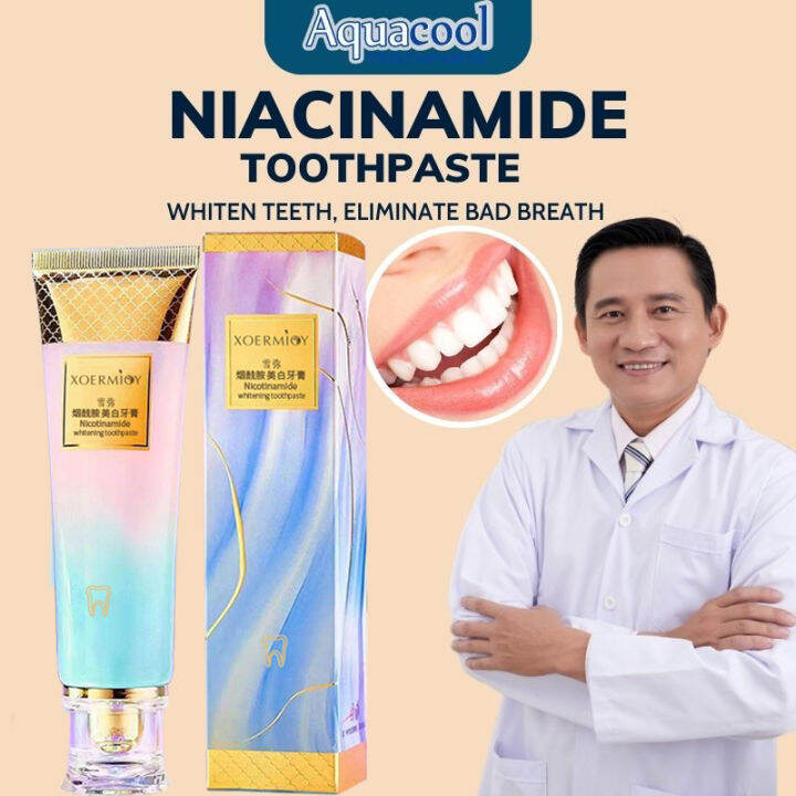 Aquacool Niacinamide Toothpaste Cleansing Whitening Mousse Removes ...