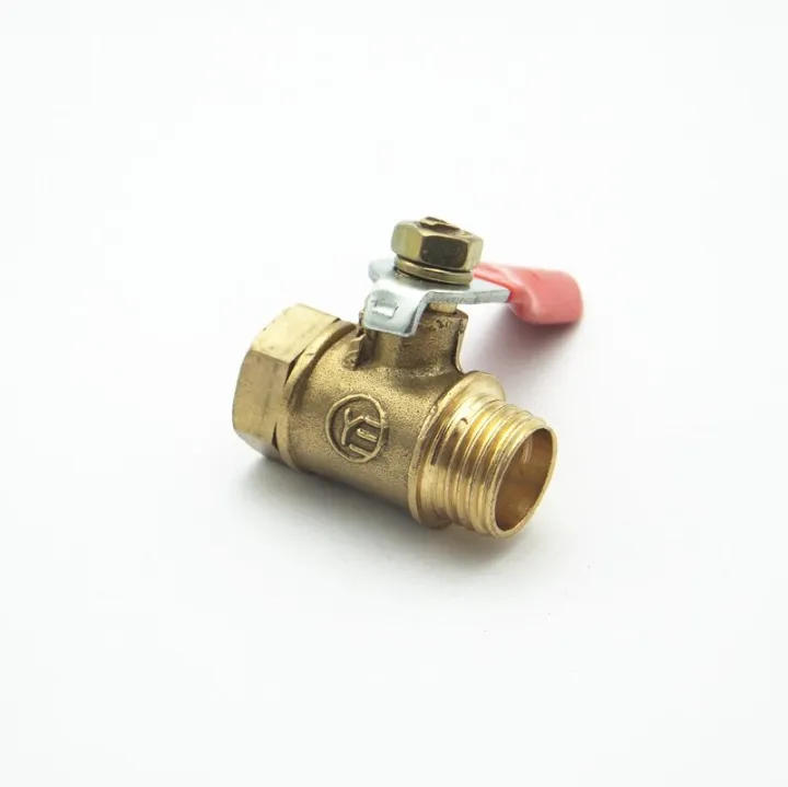 1 4 Bspt Female X 1 4 Bspt Male Threaded Two Way Brass Ball Valve For