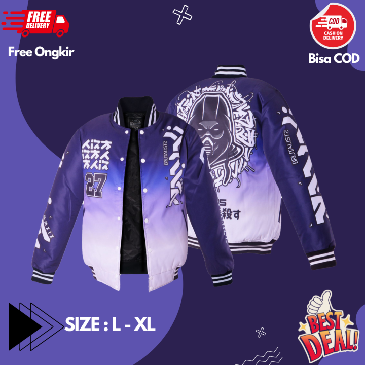Jaket Baseball Varsity Pria/Cowok Terbaru 2023 Terbaru Printing Lokal ...