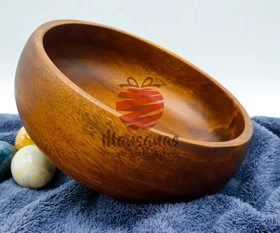 Mansanas Acacia Wood Calabash Bowl 7.5 or 8 inches | Lazada PH