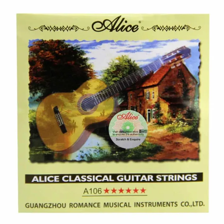 NEW Alice Classical Guitar Strings A106 Clear Nylon Strings | Lazada.co.th