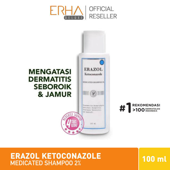 ERHA Erazol Shampoo 100 ml - Shampo Ketombe Dermatitis Seboroik ...