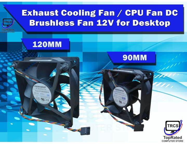 12V Exhaust Cooling Fan / CPU Fan DC Brushless Fan 12V for Desktop ...