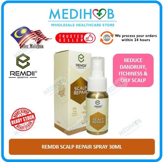 Remdii Sensitive Dry Flaky Itchy Scalp Repair Spray 30ml | Lazada