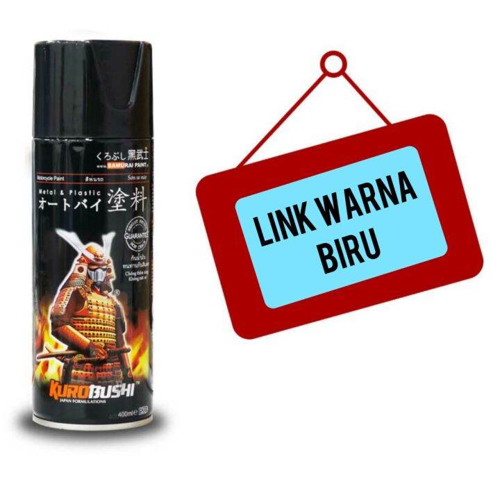 cat semprot samurai pilok pilox samurai varian biru muda biru tua biru ...